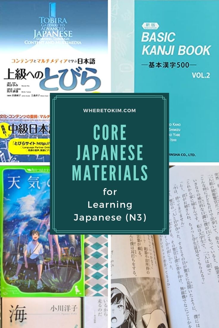 Core Japanese language learning resources for JLPT N3